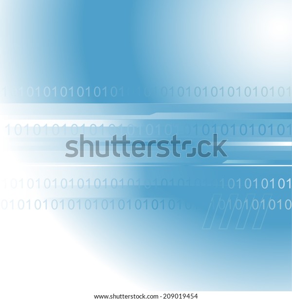 Blue Binary Background Illustration Stock Vector (Royalty Free) 209019454