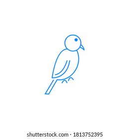 Blue Bird Line Logo Vector Icon Stock Vector (Royalty Free) 1813752395 ...