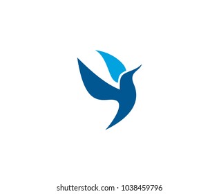 Blue Bird Logo Stock Vector (Royalty Free) 1038459796