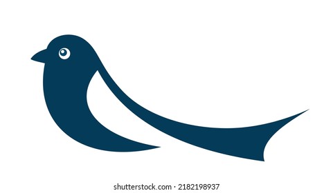 Blue Bird Stylized Symbol Stock Vector (Royalty Free) 2182198937 ...