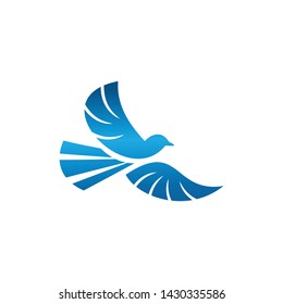 Blue Bird Vector Logo Design Stock Vector (Royalty Free) 1430335586 ...