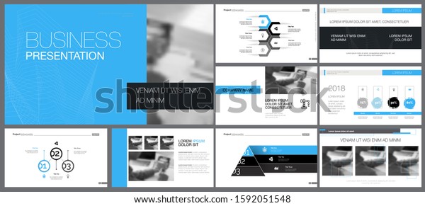 Blue Black Grey Infographic Design Elements Stock Vector (Royalty Free ...