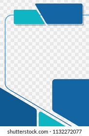 Blue Blank Template Illustration Stock Vector (Royalty Free) 1132272077 ...