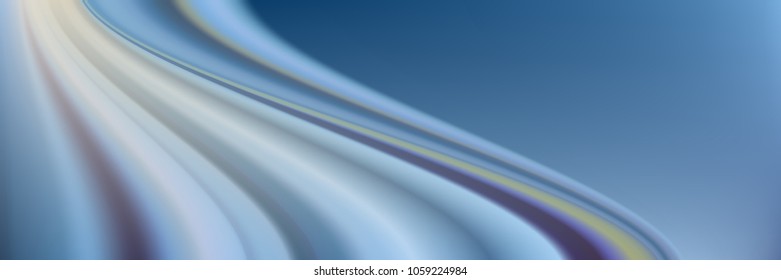 Blue Blurry Waves Curved Lines Background Stock Vector (Royalty Free ...