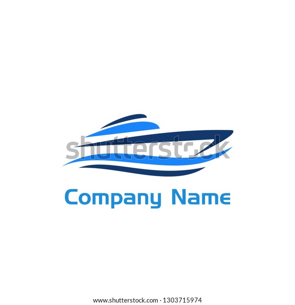Blue Boat Logo Vector Stock Vector (Royalty Free) 1303715974 | Shutterstock