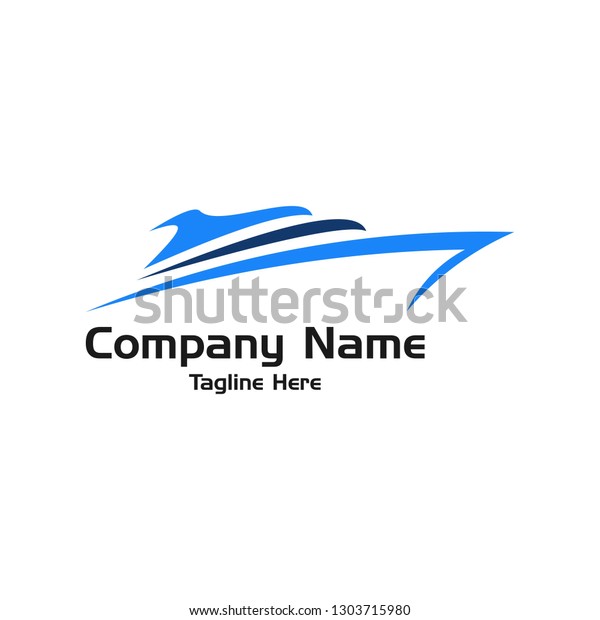Blue Boat Logo Vector 库存矢量图（免版税）1303715980 | Shutterstock