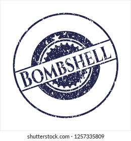 Blue Bombshell Rubber Seal Grunge Texture Stock Vector (Royalty Free ...