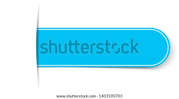 Blue Bookmark Vector Banner Shadow Stock Vector (Royalty Free ...