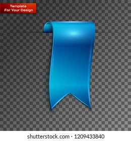 Blue Bookmarks Isolated On Transparent Background Stock Vector (Royalty ...