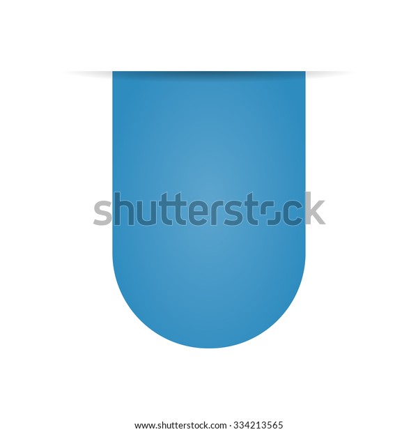 Blue Bookmarks On White Background Shadow Stock Vector (Royalty Free ...
