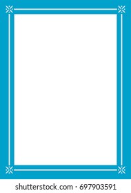 Blue Border Art Picture Frame Vector Stock Vector (Royalty Free ...