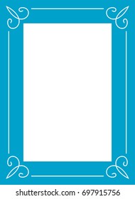 Blue Border Art Picture Frame Vector Stock Vector (Royalty Free ...