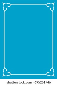 Blue Border Frame Book Cover Vector Stock Vector (Royalty Free ...