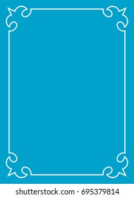 Blue Border Frame Book Cover Vector Stock Vector (Royalty Free ...