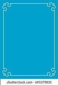 Blue Border Frame Book Cover Vector Stock Vector (Royalty Free ...