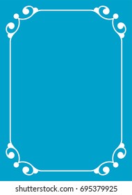 Blue Border Frame Book Cover Vector Stock Vector (Royalty Free ...