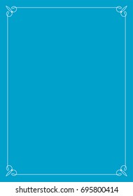 Blue Border Frame Book Cover Vector Stock Vector (Royalty Free ...