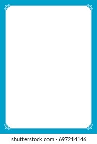 Blue Border Frame Book Cover Vector Stock Vector (Royalty Free ...