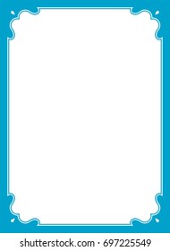Blue Border Frame Book Cover Vector Stock Vector (Royalty Free ...