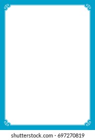 Blue Border Frame Book Cover Vector Stock Vector (Royalty Free ...