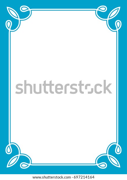 Blue Border Frame Book Cover Vector Stock Vector (Royalty Free ...