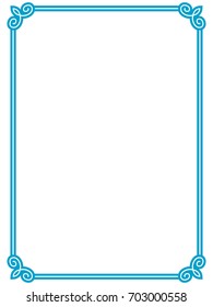 Blue Border Frame Vector Vintage: เวกเตอร์สต็อก (ปลอดค่าลิขสิทธิ์ ...