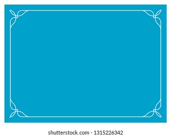 Blue Border Frame Vintage Vector Background Stock Vector (Royalty Free ...