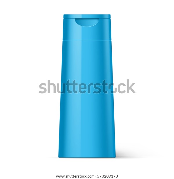 Blue Bottle Shampoo Packaging Isolated On Stock Vector (Royalty Free ...