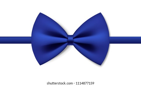 Blue Bow Tie Vector Realistic Bow Stock Vector (Royalty Free ...