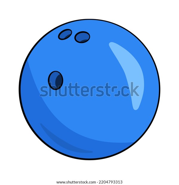 Blue Bowling Ball Vector Illustration Cartoon Stock Vector (Royalty ...