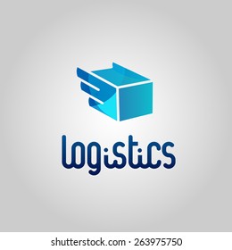 Blue Box Icon Wings Stock Vector (Royalty Free) 263975750