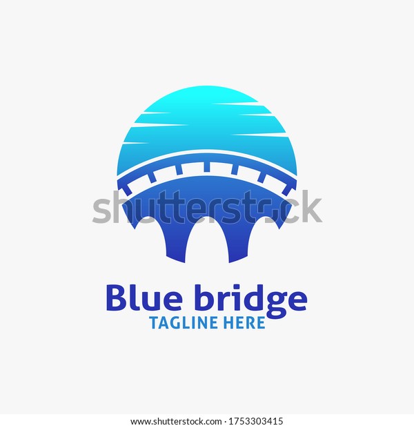 Blue Bridge Logo Design Inspiration Stock Vector (Royalty Free ...
