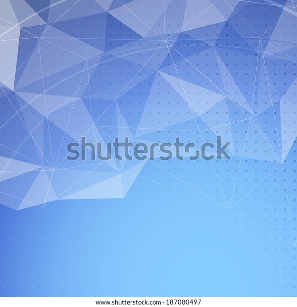 Blue Bright Crystal Structure Abstract Background Stock Vector (Royalty ...