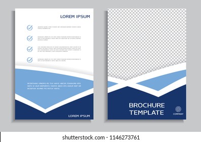 Blue Brochure Design Template Stock Vector (Royalty Free) 1146273761 ...