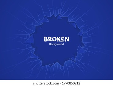 Blue Broken Glass Background Vector Eps Stock Vector (Royalty Free ...