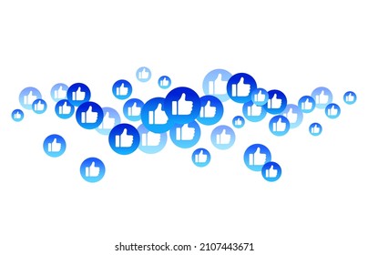 Blue Bubble Thumb Like Live Stream Stock Vector (Royalty Free) 2107443671