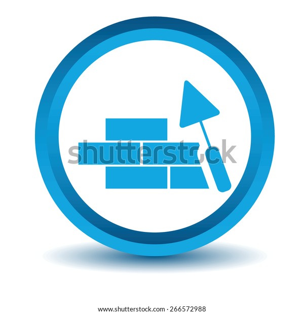 Blue Building Icon On White Background Stock Vector (Royalty Free ...