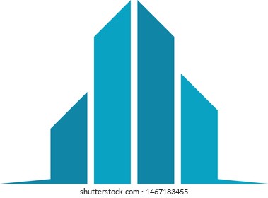 Blue Building Logo Suitable House Business Stock Vector (Royalty Free ...