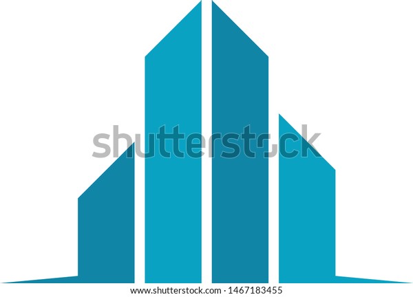 Blue Building Logo Suitable House Business Stock Vector (Royalty Free ...