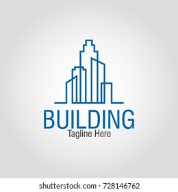 Blue Building Logo Vector Ilustration Eps Stock Vector (Royalty Free ...