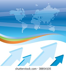 Blue Business Background Maps Arrows Stock Vector (Royalty Free ...
