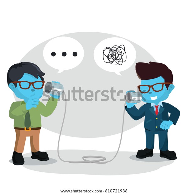 Blue Businessman Dont Understand His Coworker Stock Vector (Royalty ... Blue Businessman Dont Understand His Coworker Stock Vector (Royalty ...