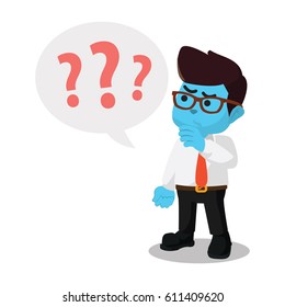 Blue Boy Question Marks Stock Illustration 612531989 | Shutterstock