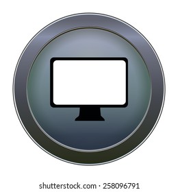 Blue Button Tv On White Background Stock Vector (Royalty Free ...
