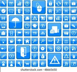 Blue Buttons Stock Vector (Royalty Free) 48665650 | Shutterstock