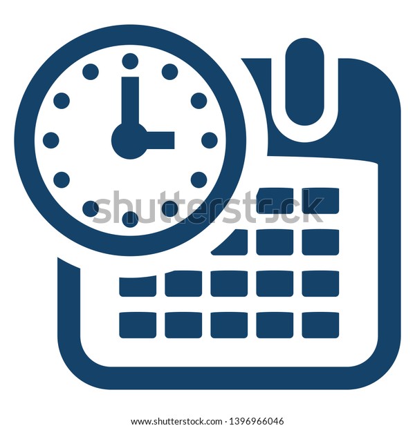 Blue Calendar Icon Day Planner Spirals Stock Vector (Royalty Free ...