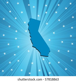 Blue California Map Abstract Background Your Stock Vector (Royalty Free ...
