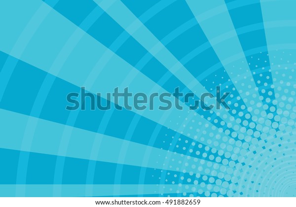 Blue Cartoon Light Rays Pop Art Stock Vector (Royalty Free) 491882659 ...