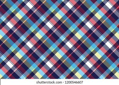 Blue Check Seamless Pattern Fabric Textile Stock Vector (Royalty Free ...