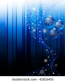 Blue Christmas Vector Illustration Stock Vector (Royalty Free) 41816455 ...